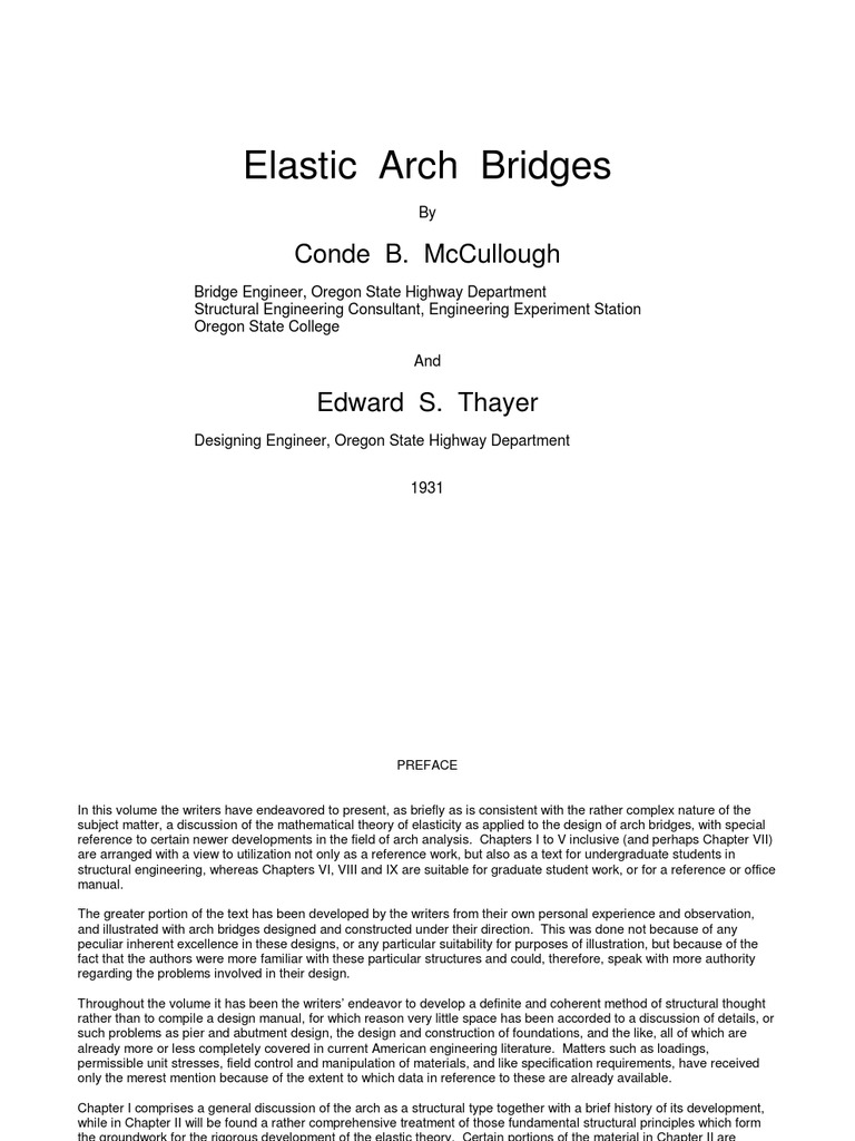 Elastic Arch Bridges | PDF | Elasticity (Physics) | Engineering