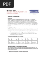 304 Stainless Steel Technical Data Sheet | PDF | Heat Treating | Steel