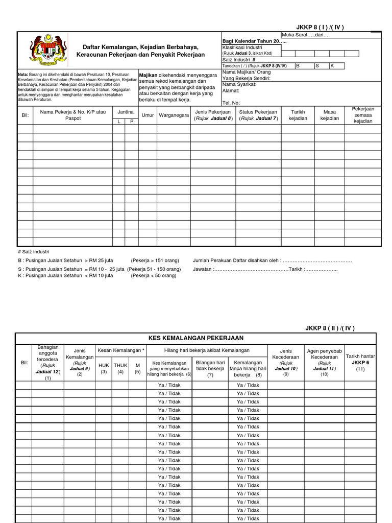 Borang JKKP 8 | PDF