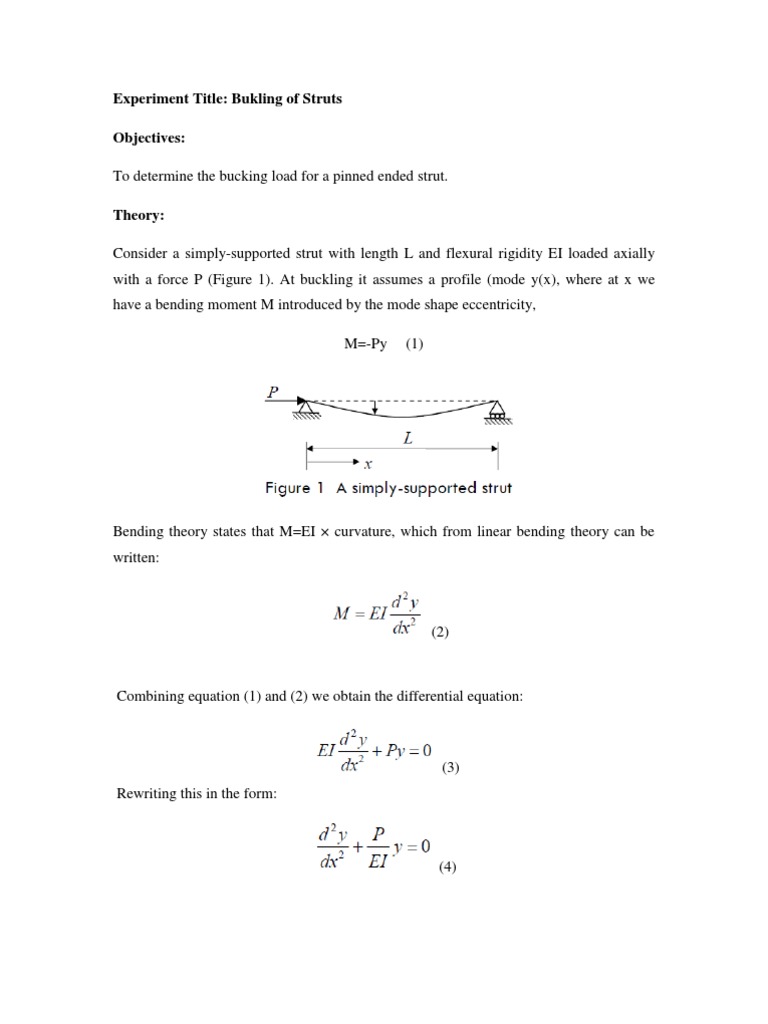 Buckling of Struts | PDF | Buckling | Materials Science