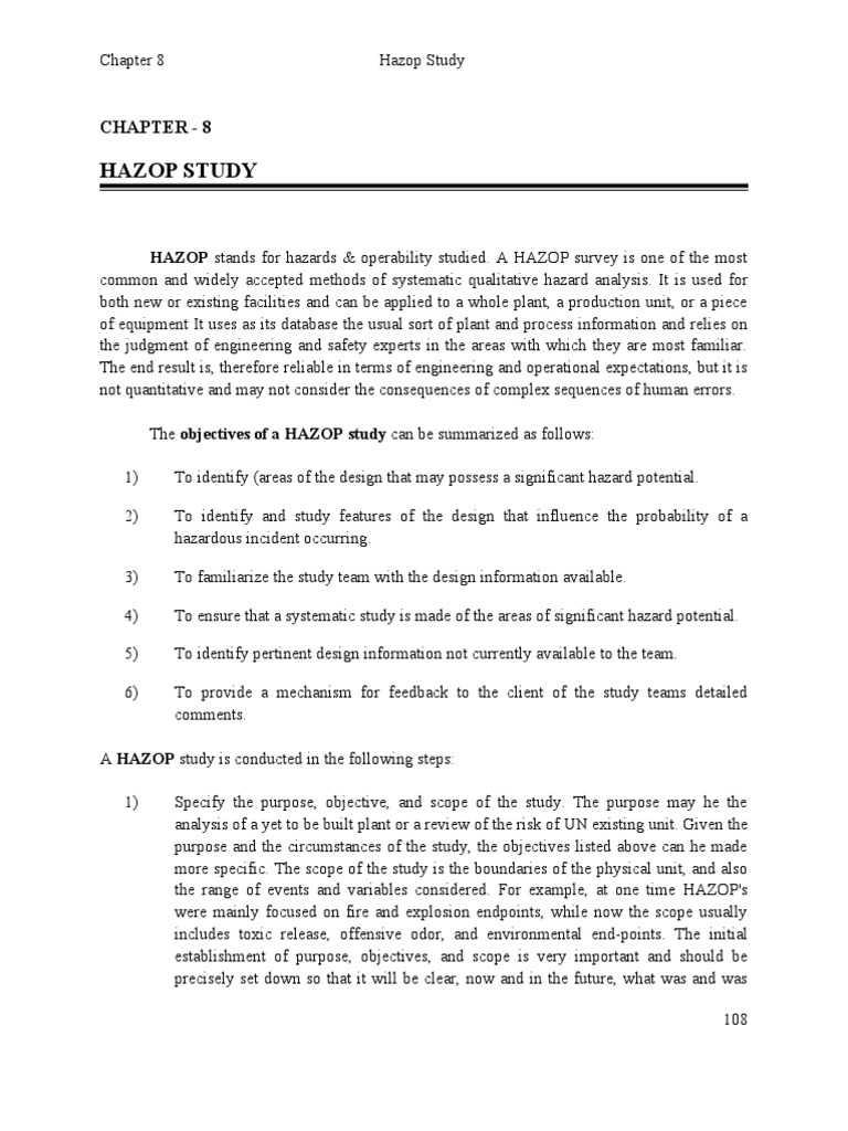 Hazop Study | PDF | Transport | Water
