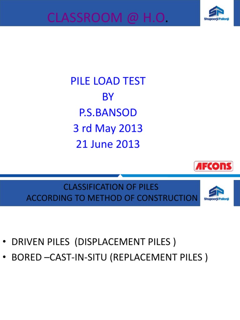 Types of Pile Load Tests Explained | PDF | Deep Foundation | Solid ...