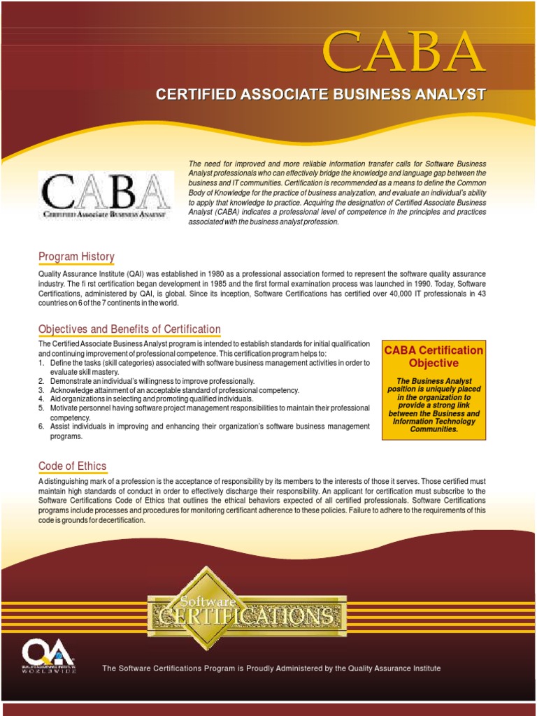Caba | Download Free PDF | Certification | Professional Certification