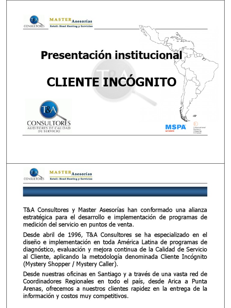 Cliente Incognito | PDF | Servicio al Cliente | Cliente