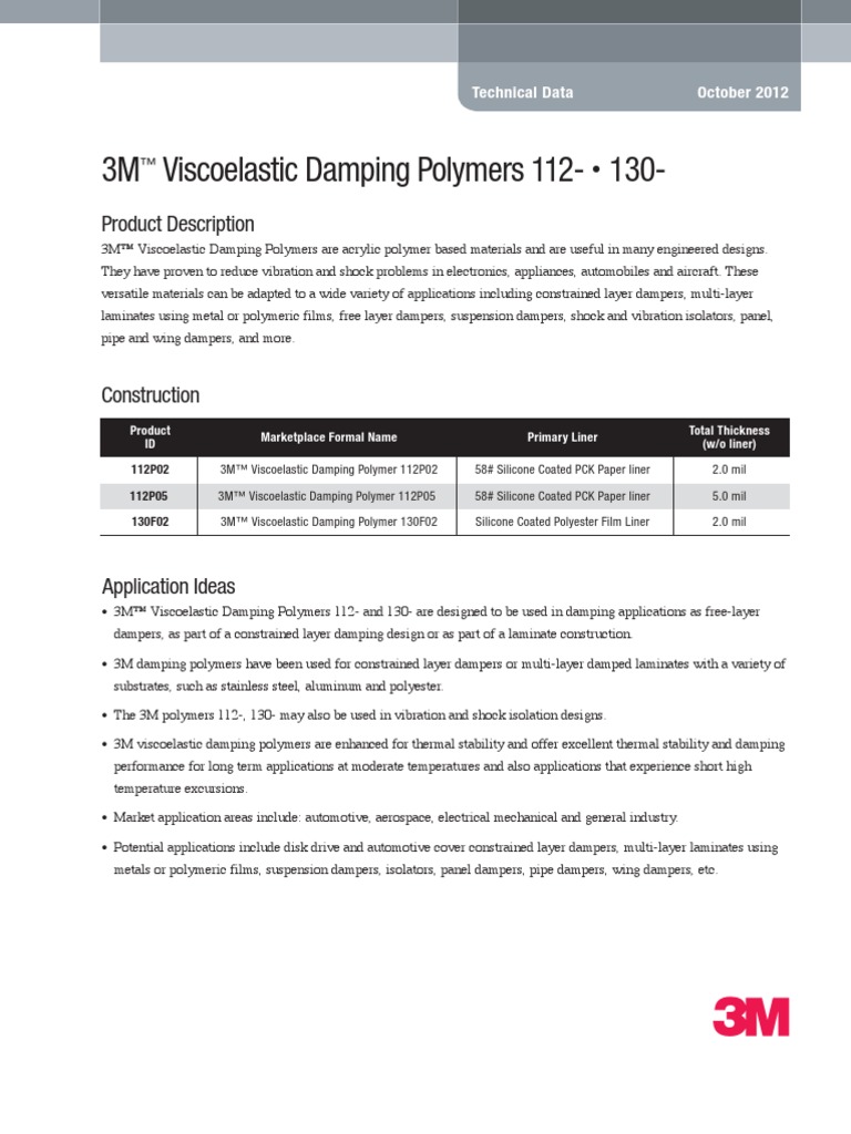 3 M | PDF | Viscoelasticity | Polymers