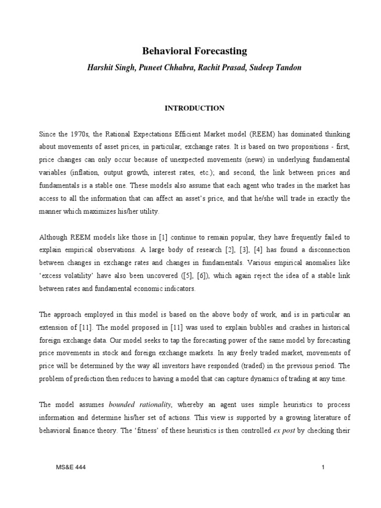 Behavioral AFP Fork | PDF | Forecasting | Mathematical Optimization