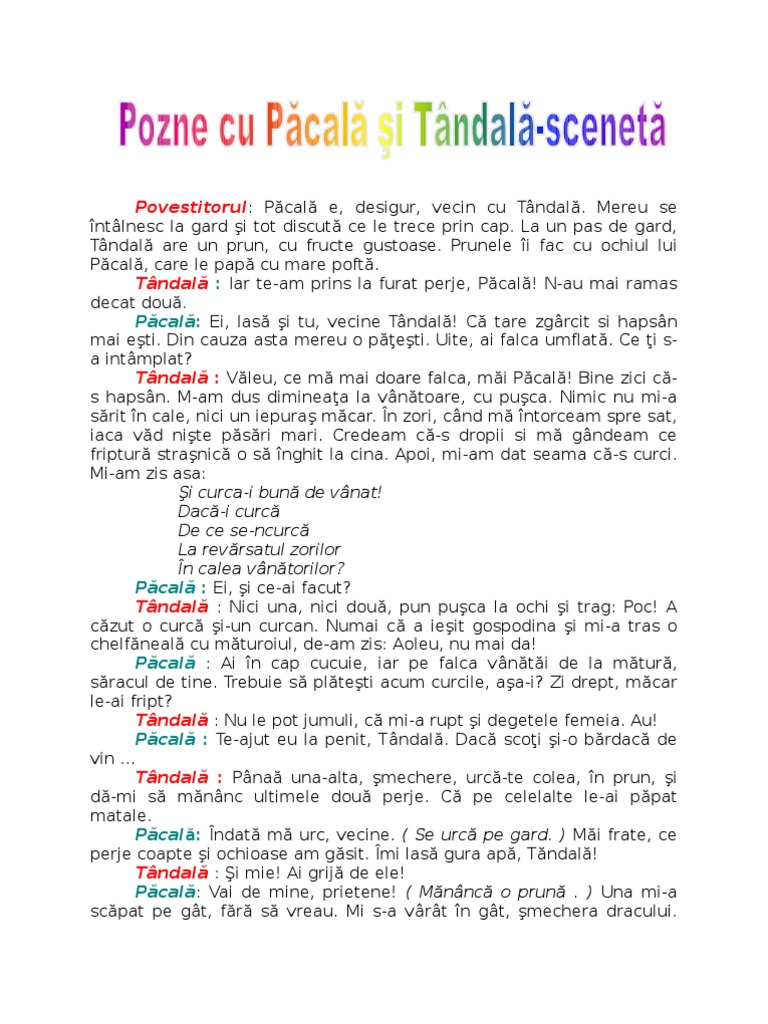 Pacala Si Tandala | PDF