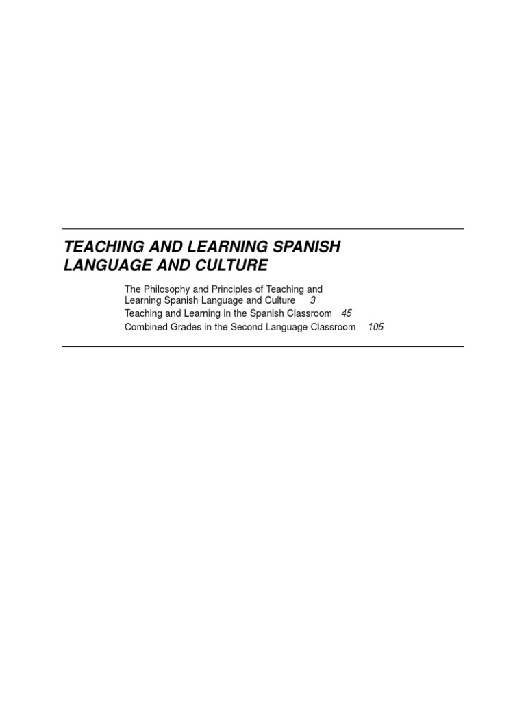 Teaching and Learning Spanish | PDF | Second Language | Learning