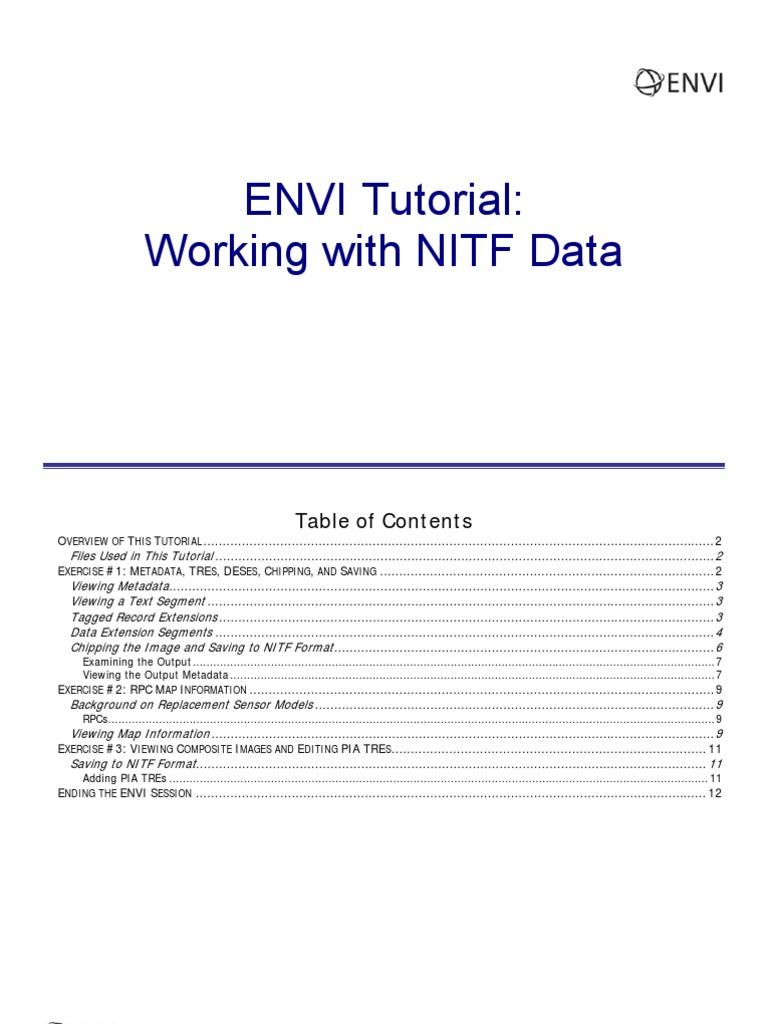 Envi Nitf | Download Free PDF | Metadata | Icon (Computing)