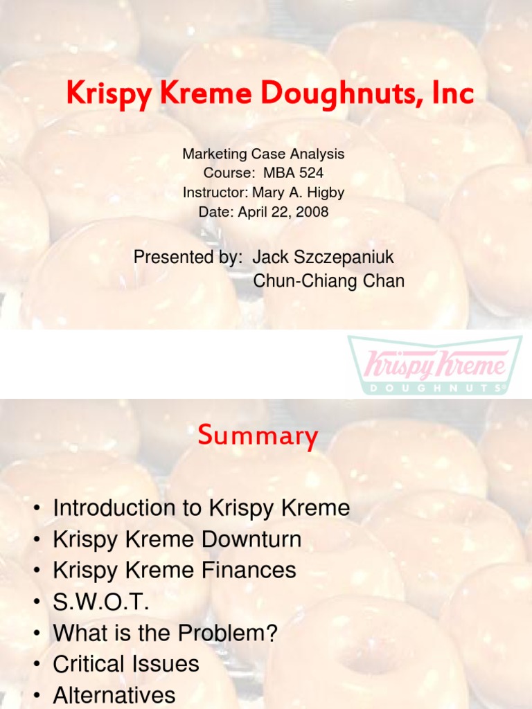 Krispy Kreme Marketing Case Study | PDF | Equity (Finance) | Balance Sheet