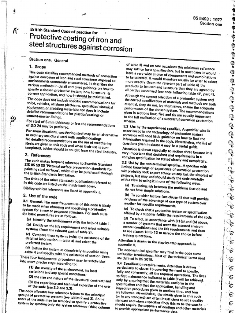 BS 5493 - Corrosion Protection | PDF