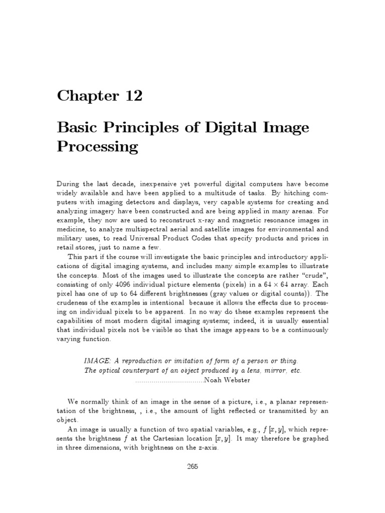 Basic Principles of Digital Image Processing | PDF | Teaching Methods ...