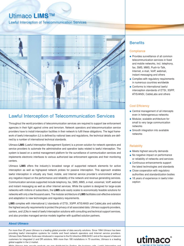Utimaco Lims Datasheet en | PDF | Voice Over Ip | Internet Service Provider