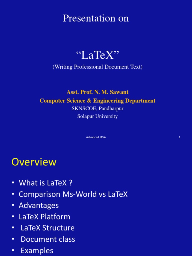 Latex Presentation | PDF | Te X | Text