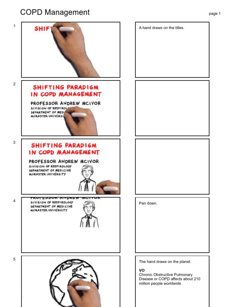 COPD Storyboard | PDF | Chronic Obstructive Pulmonary Disease | Cough