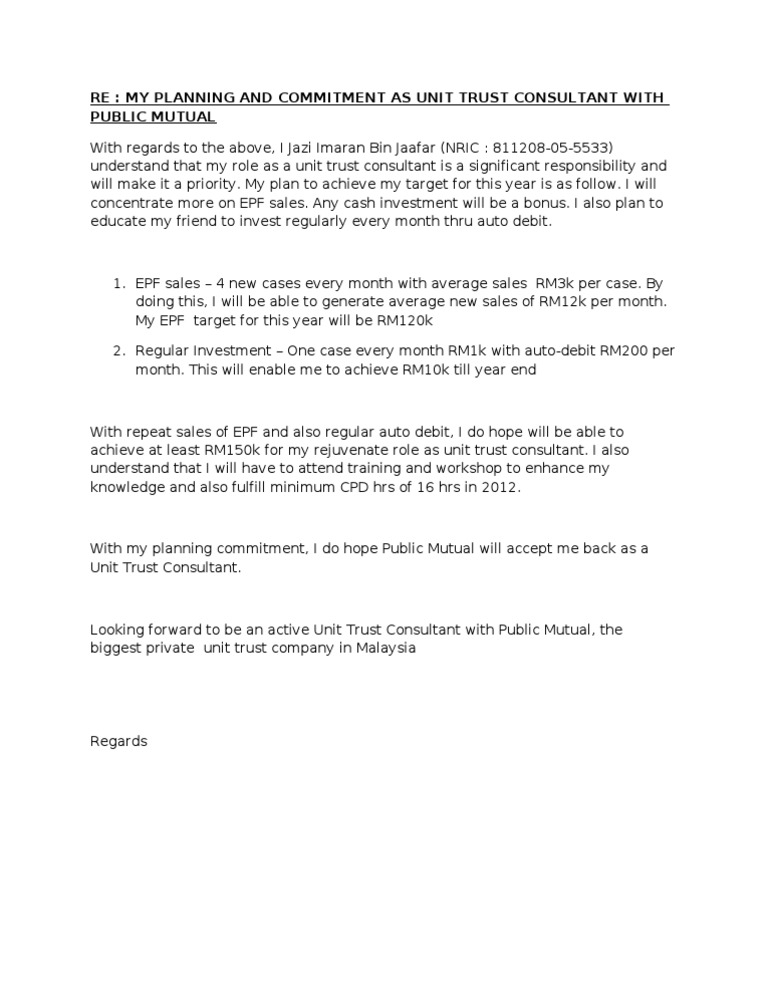 Agent Commitment Letter | PDF