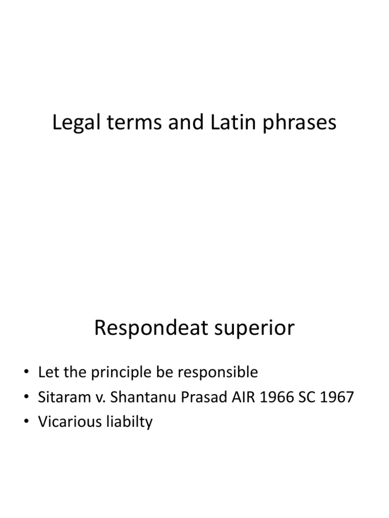 Legal Latin Phrases Explained | PDF