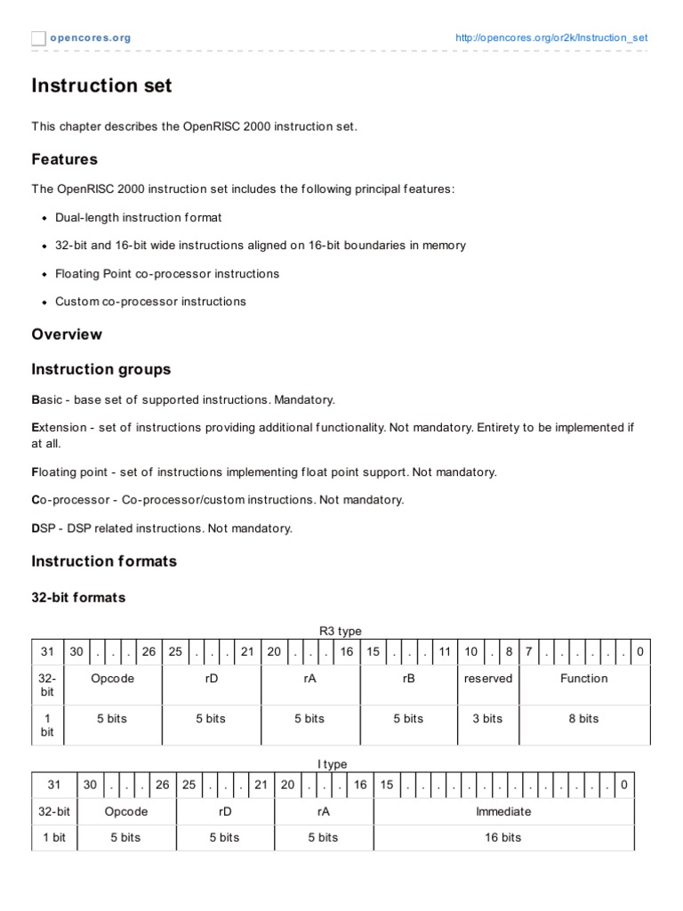 Instruction Set | PDF | Electronic Engineering | Computer Data