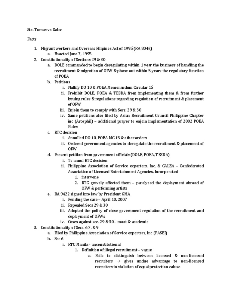 Sto Tomas Vs Salac Digest | PDF | Crime & Violence | Crime Thriller