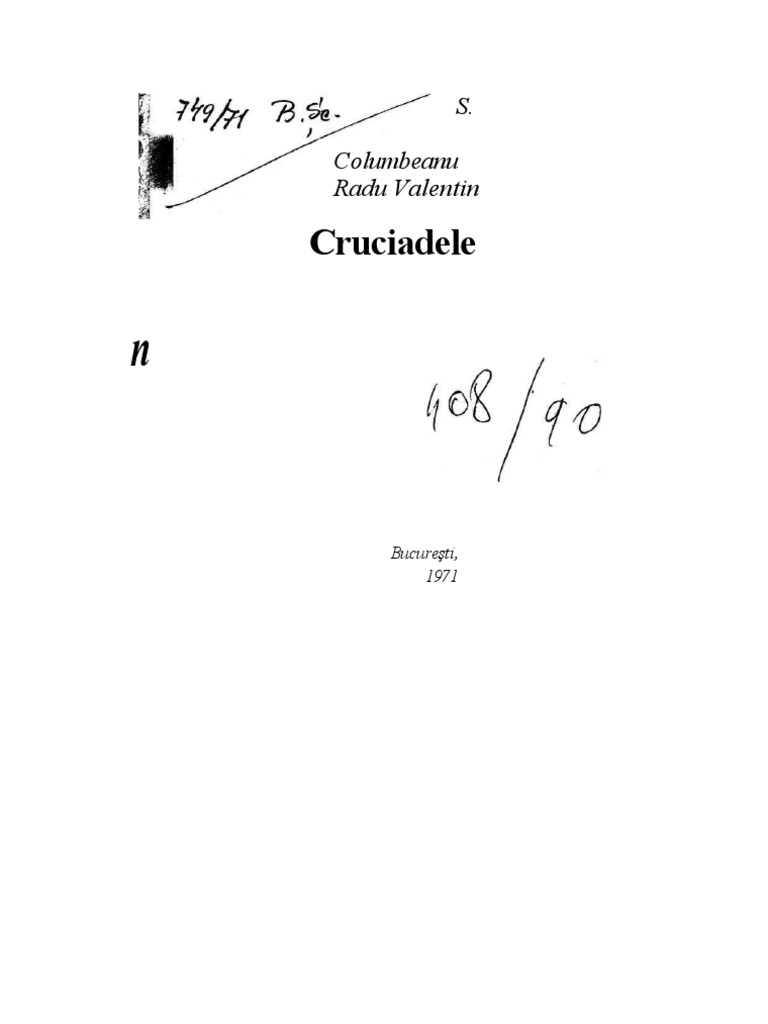 Cruciadele by S. Columbeanu, 1971 | PDF
