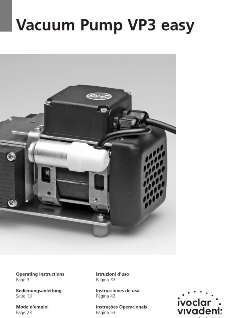 Vacuum Pump VP3 Easy | PDF | Landfill | Electricity