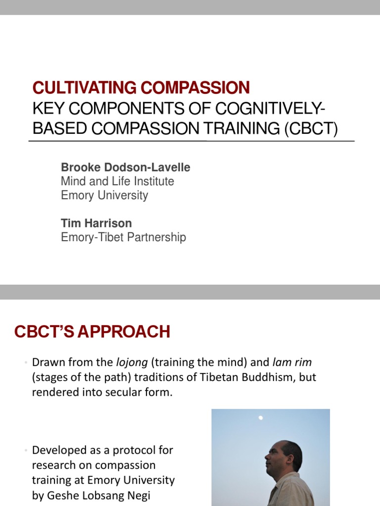 Cultivating Compassion - Key Components of Cognitively Based Compassion ...