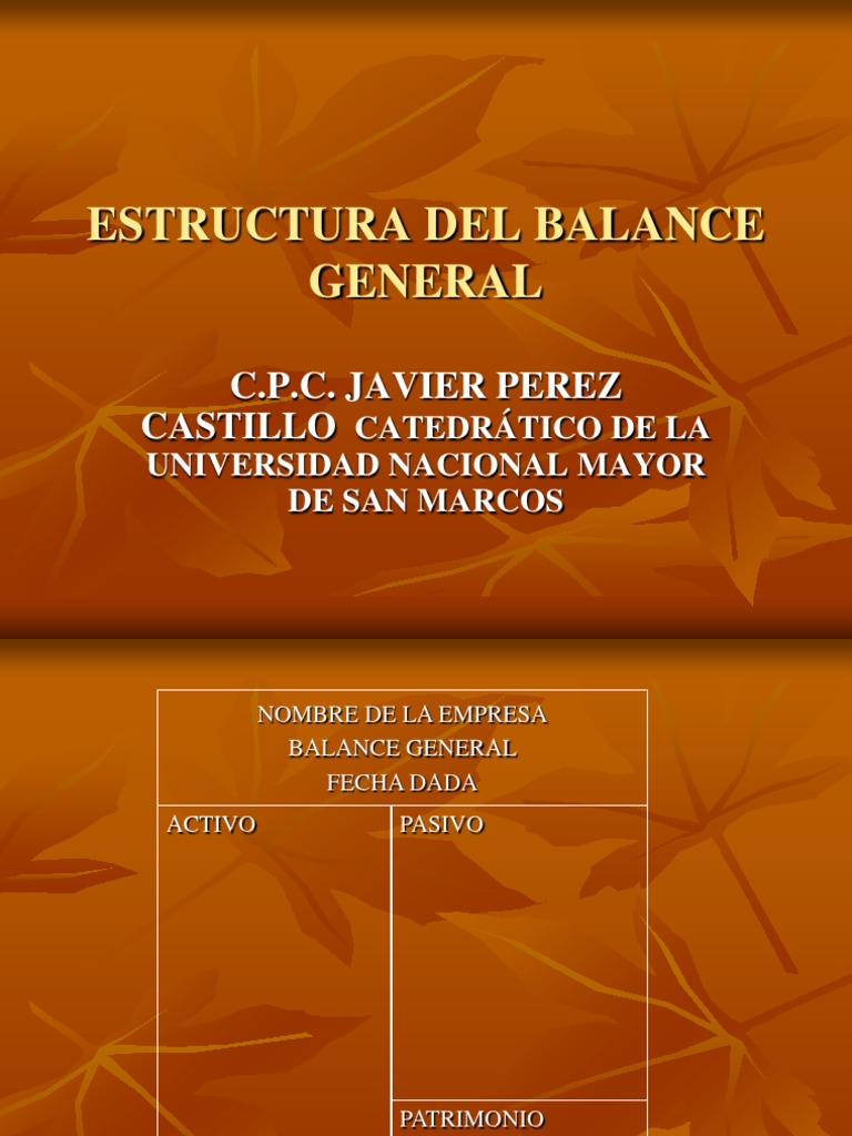 Estructura del Balance General | PDF | Clima | Enseñanza de matemática