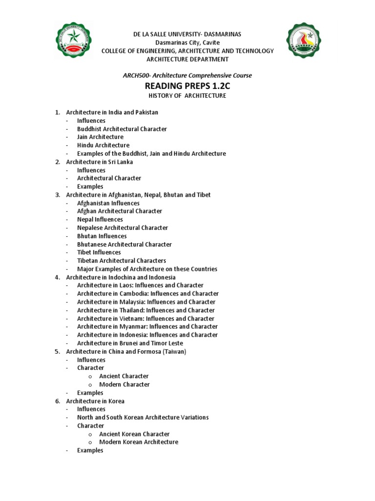 RP 2c - History of Architecture Reviewer | PDF