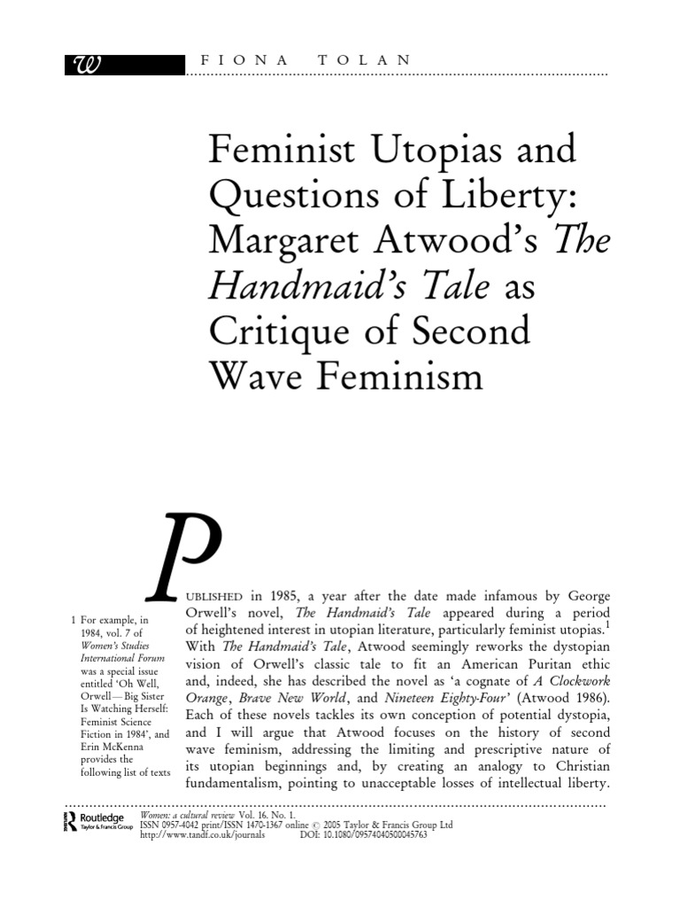 Freedom in The Handmaid's Tale | PDF | Utopia | Feminism