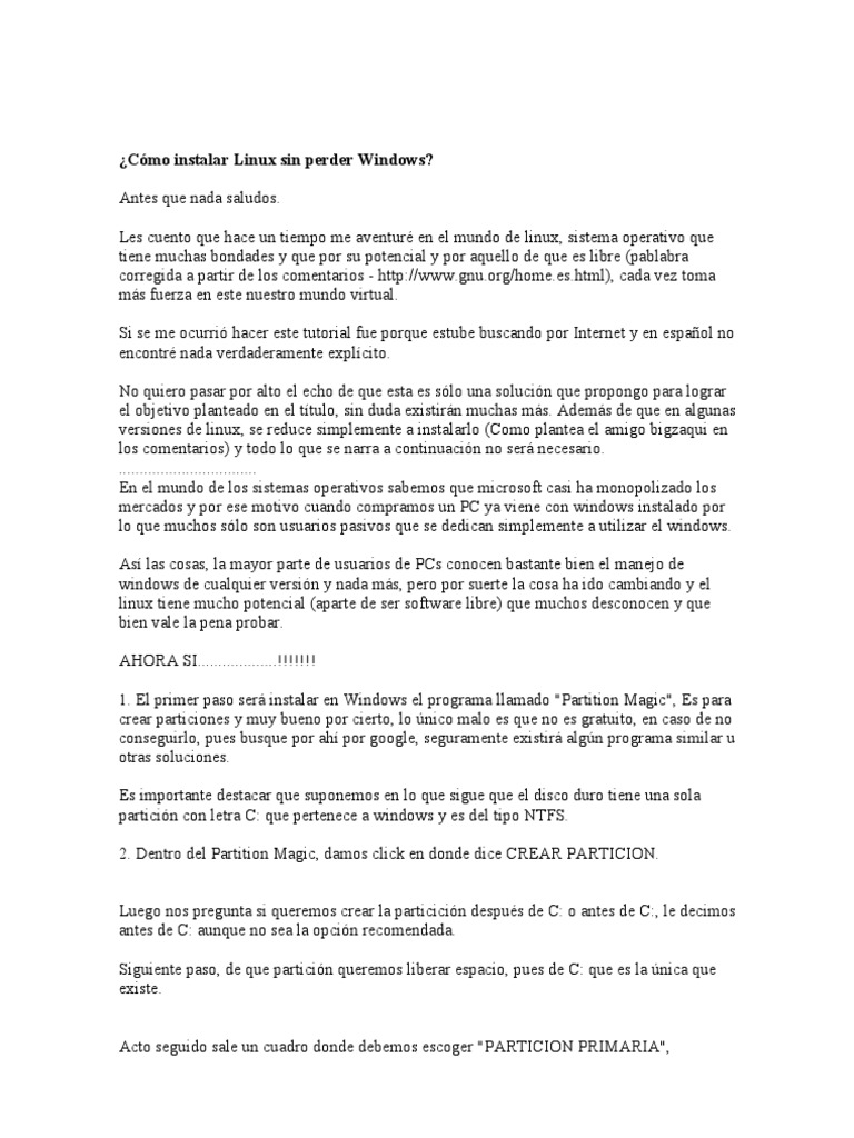 Como Instalar Linux | PDF
