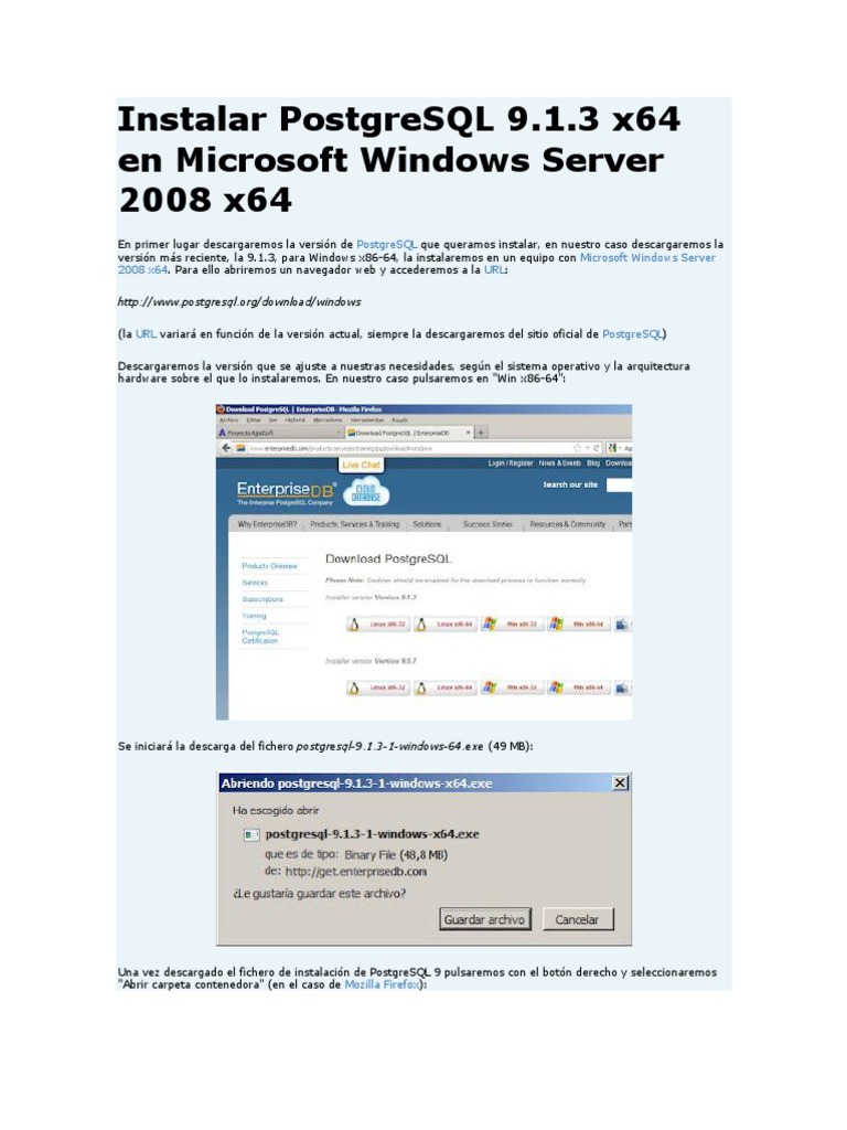 Instalar PostgreSQL 9 | PDF | Postgre Sql | Tabla (base de datos)
