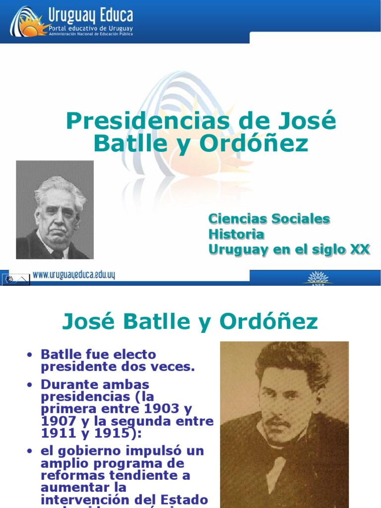 José Batlle y Ordóñez Presidencias | PDF | Gobierno | Política (general)