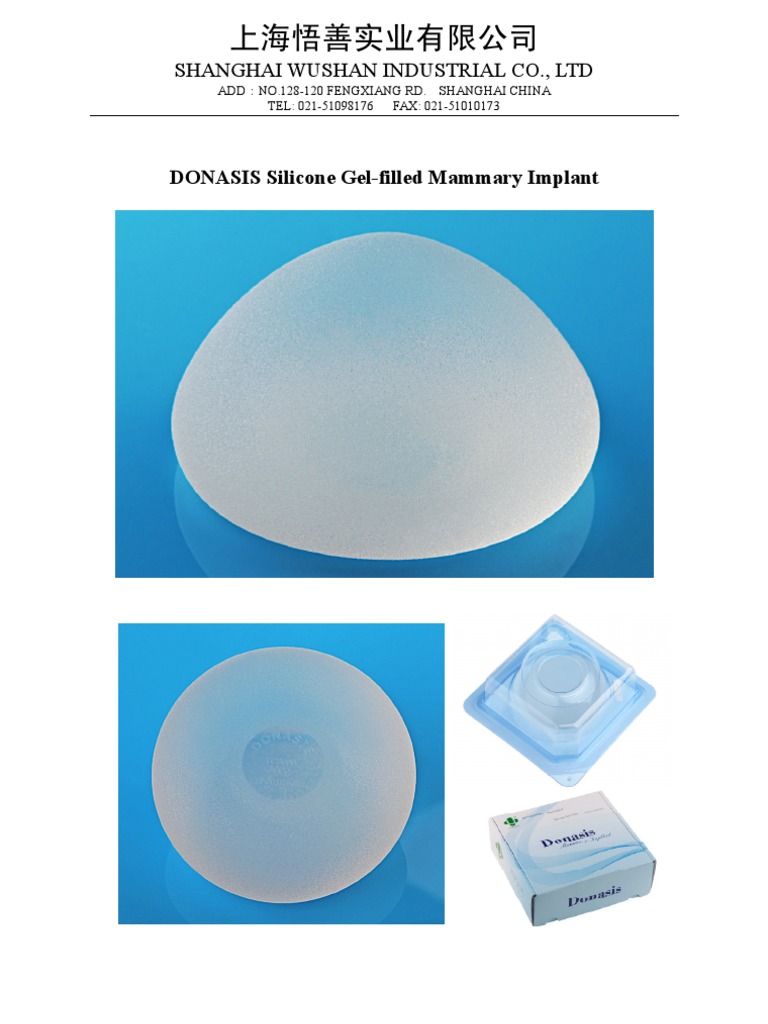 Donasis Silicone Gel-filled Mammary Implant | Materials | Industries