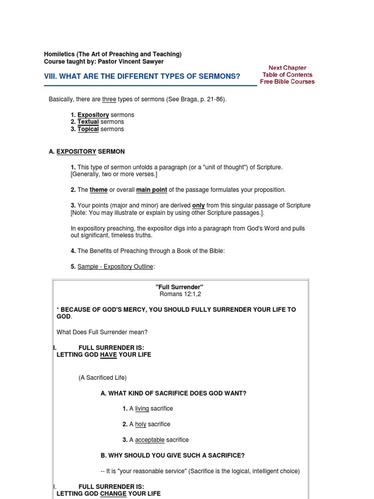 Homiletics Assignment | PDF | Expository Preaching | Sermon