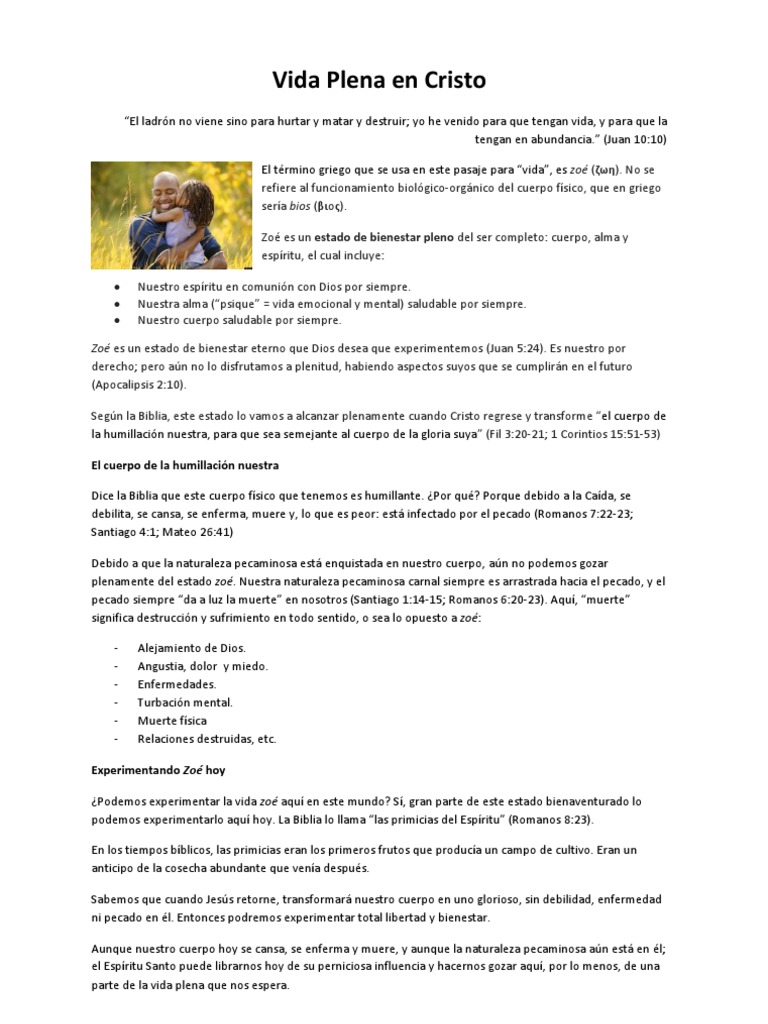 Vida Plena en Cristo | PDF | Pecado | Cristo (título)