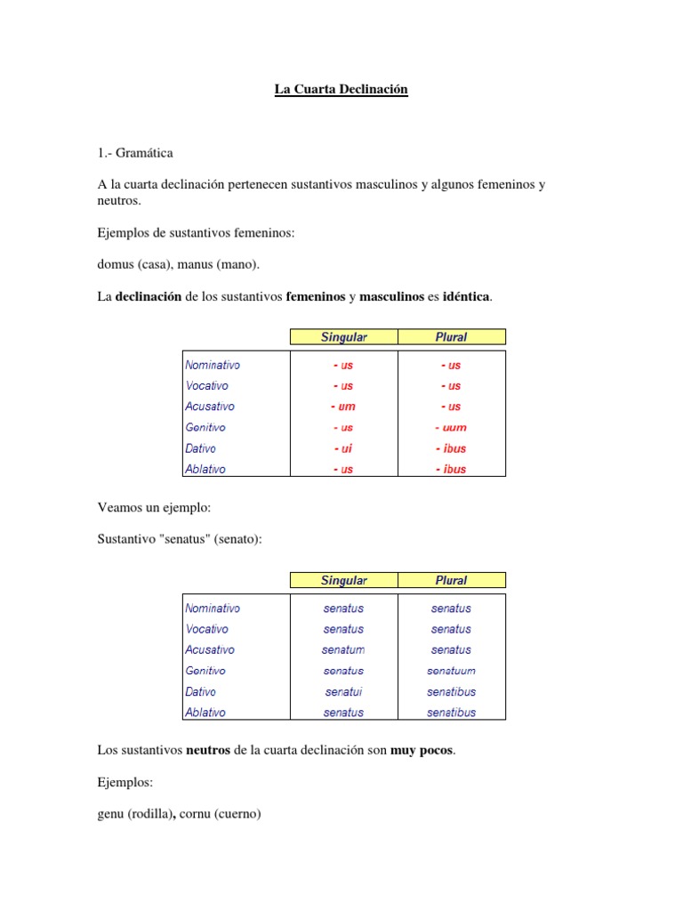 11 La Cuarta Declinación | PDF