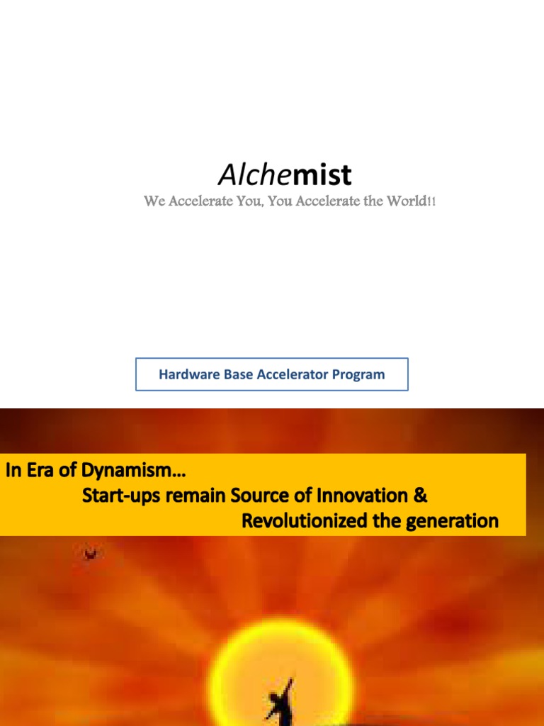 Alchemist Accelerator Program For Hard-Ware Startups | PDF | Startup ...