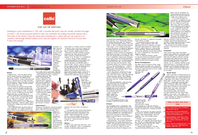 Cello | PDF | Pen | Brand