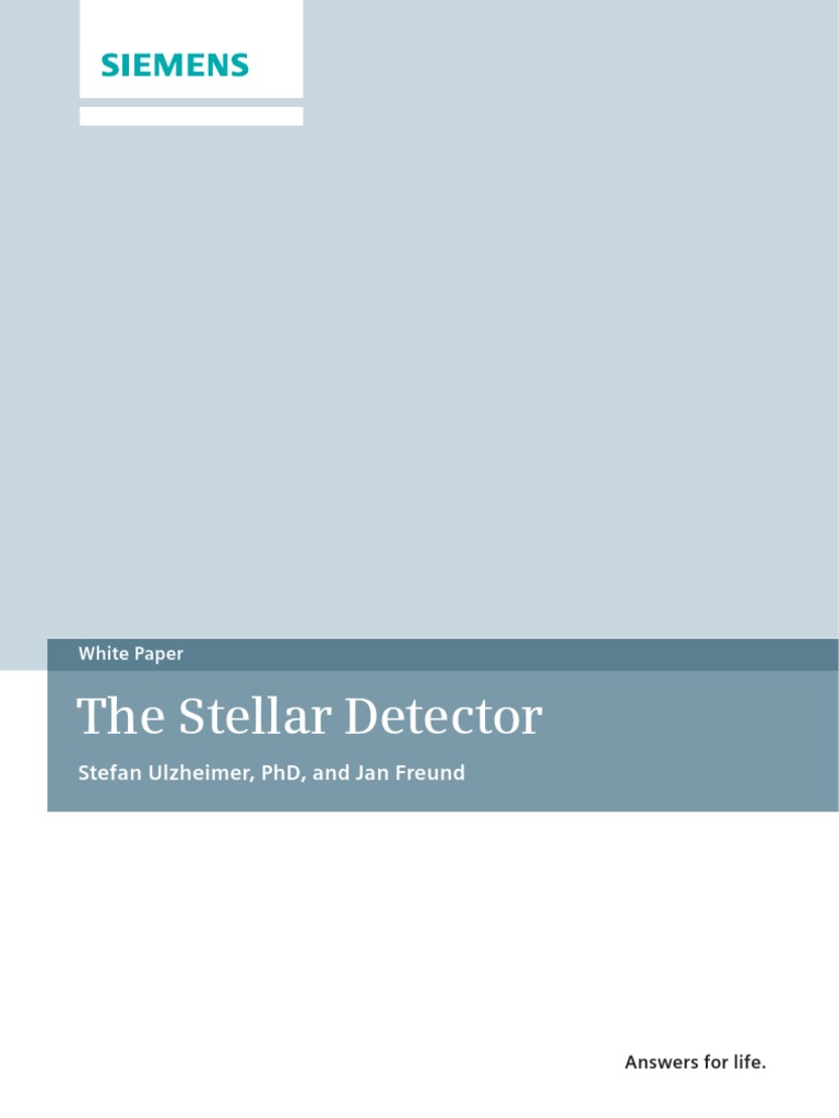 CT Whitepaper Stellar Detector | PDF | Ct Scan | Analog To Digital ...