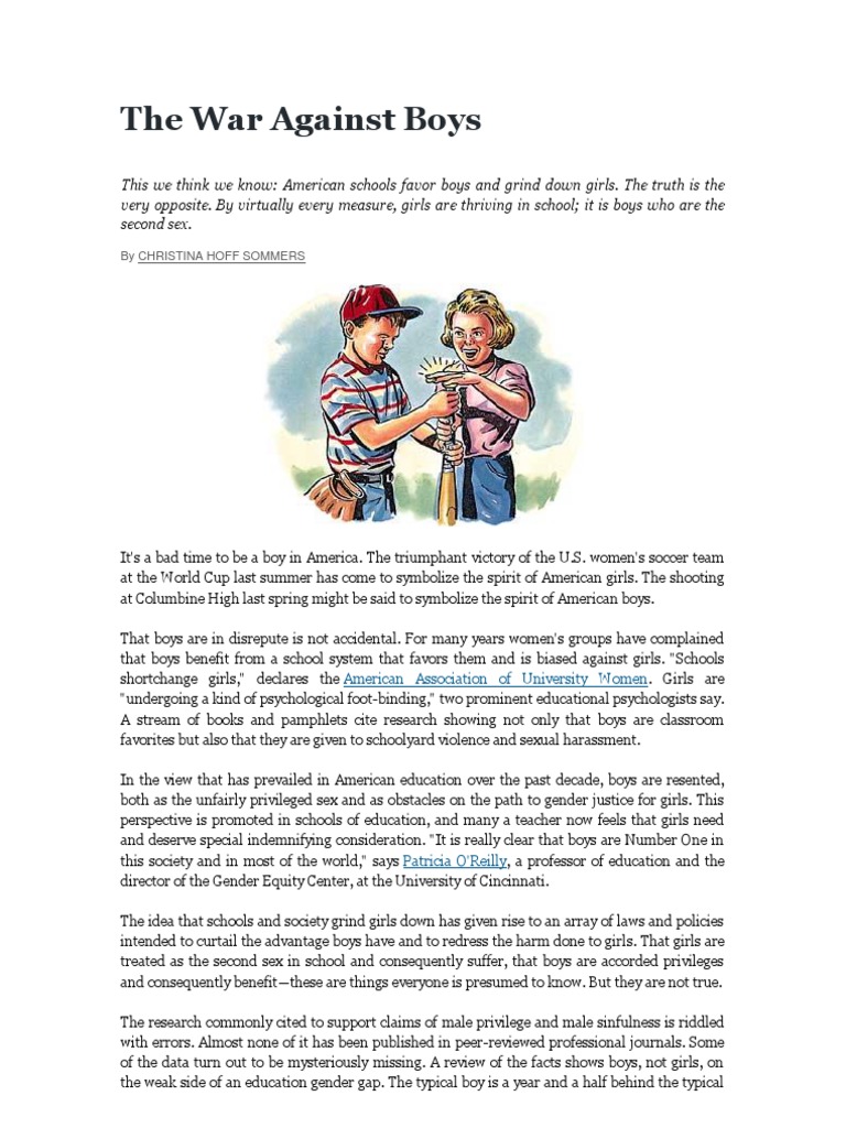 The War Against Boys | PDF | Sat | Homework