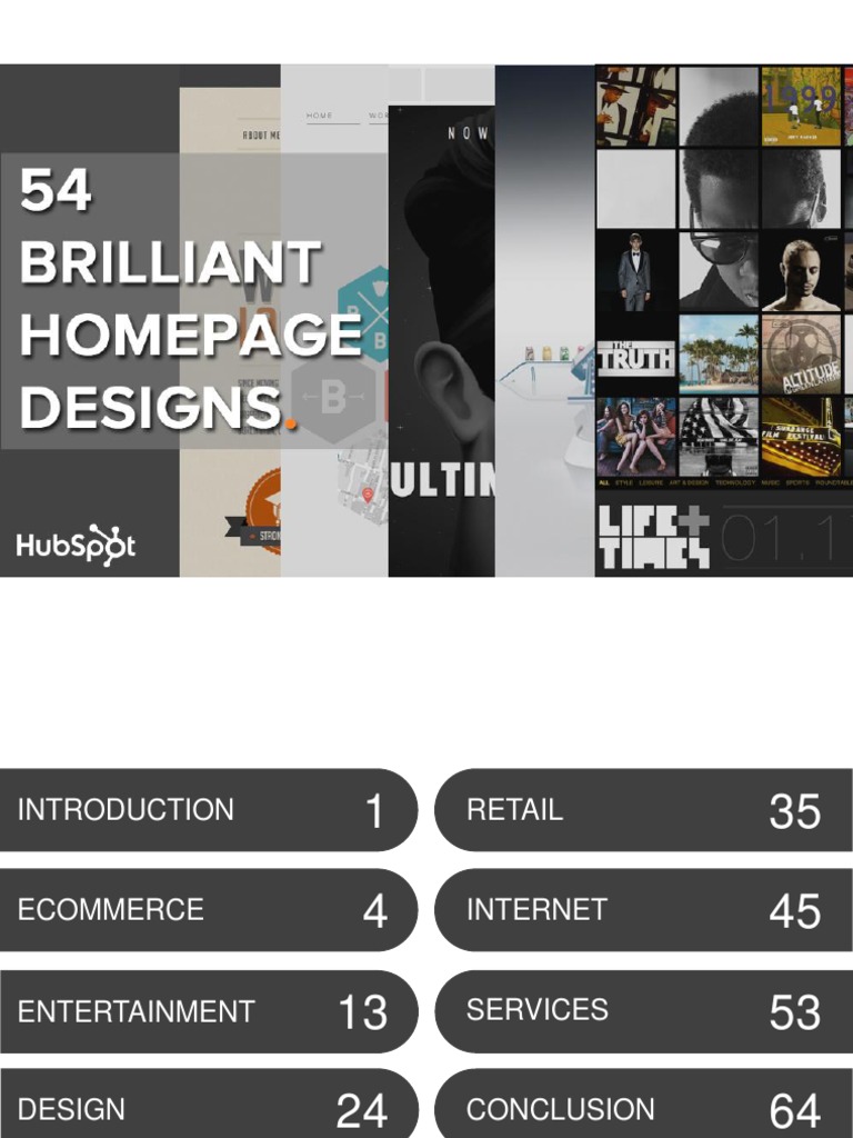 50 Brilliant Homepage Designs | PDF | Websites | Icon (Computing)