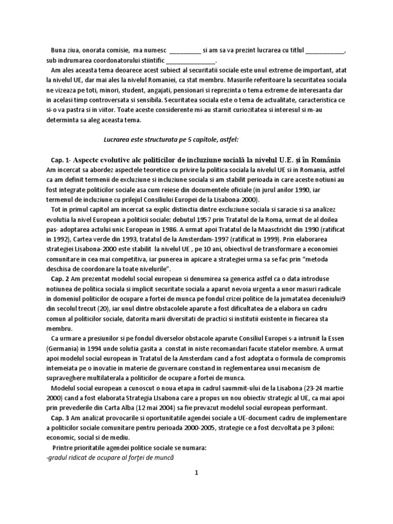 Model Prezentare Lucrare Licenta | PDF