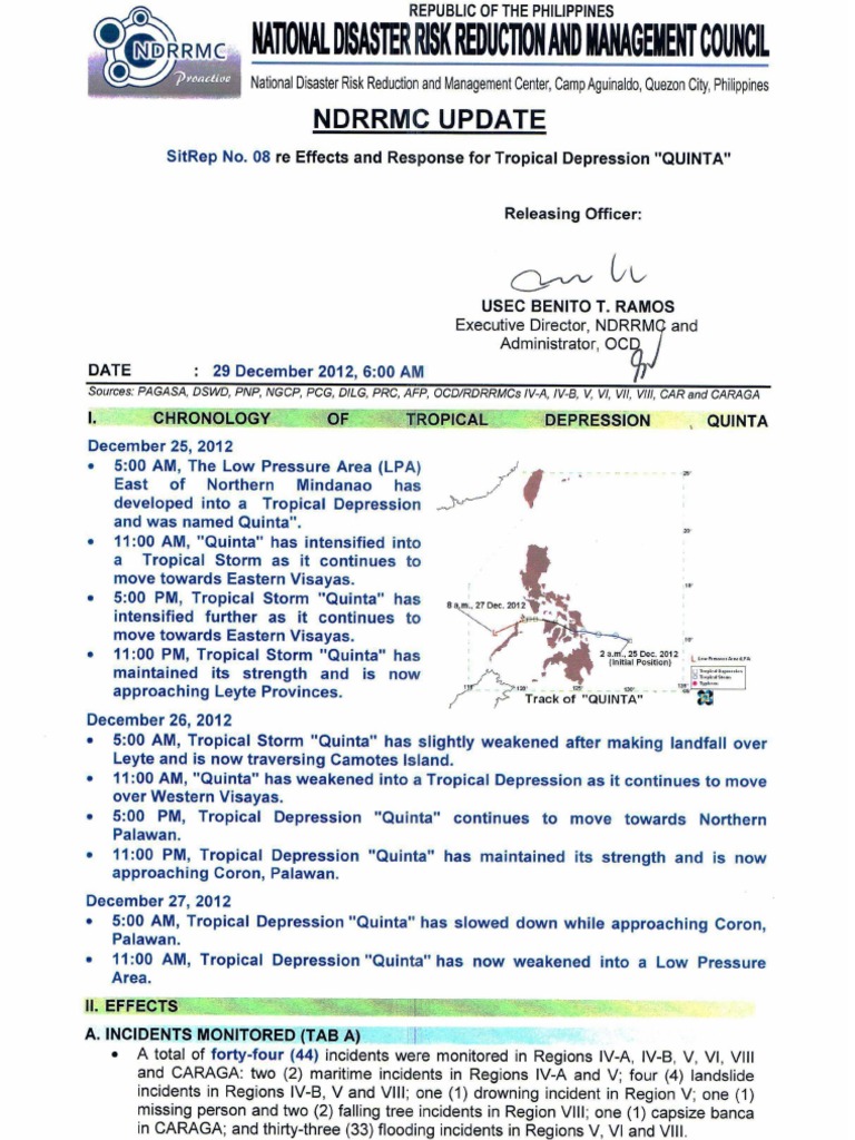 NDRRMC Update SitRep No 08 Re Effects and Response For Tropical ...