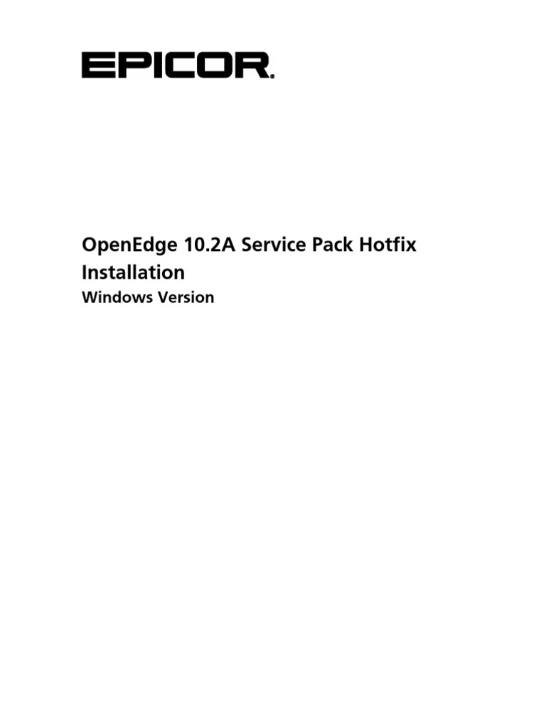 OpenEdge Install 102A SP0329HF Windows | PDF | Installation (Computer Programs) | Microsoft Windows