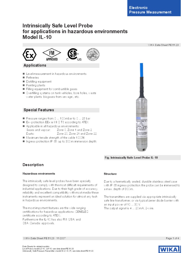 Wika Il-10 | PDF | Electrical Wiring | Physical Quantities