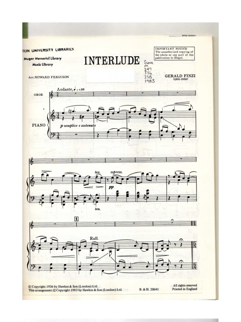 Interlude Piano Score