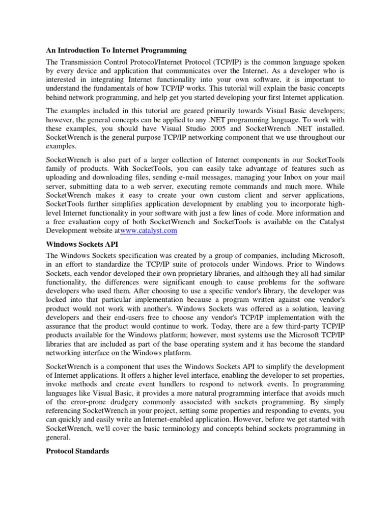 An Introduction To Internet Programming PDF | PDF | Transmission ...