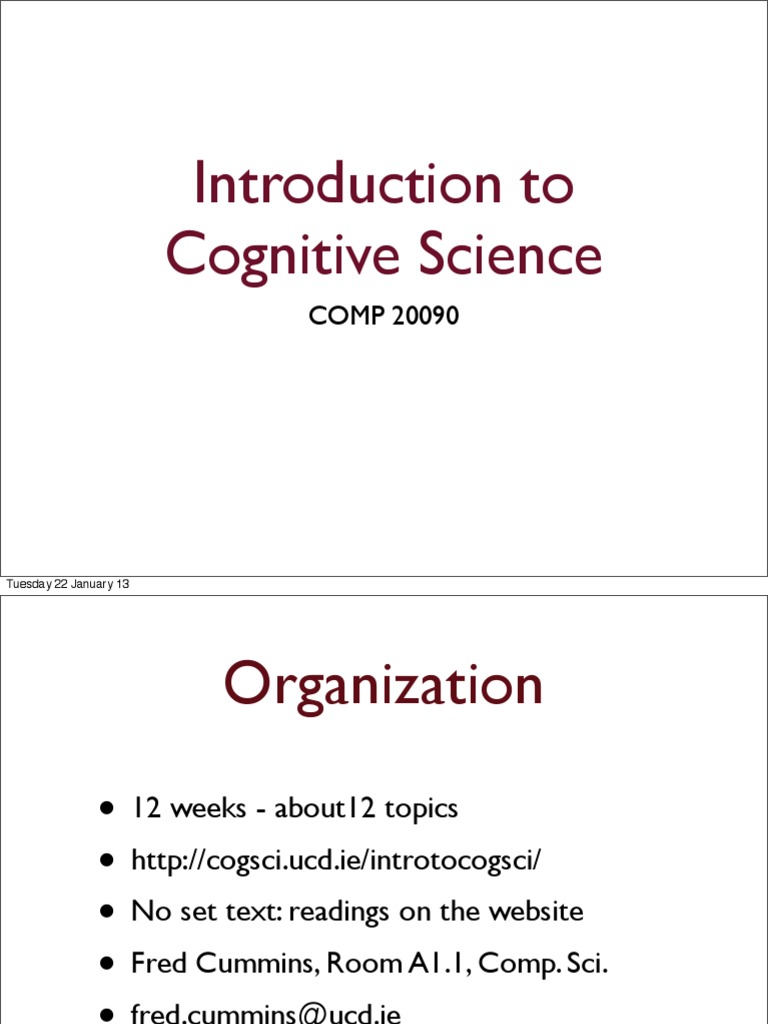 Intro Cog Sci 1 | PDF | Mind | Philosophy Of Mind Intro Cog Sci 1 | PDF | Mind | Philosophy Of Mind