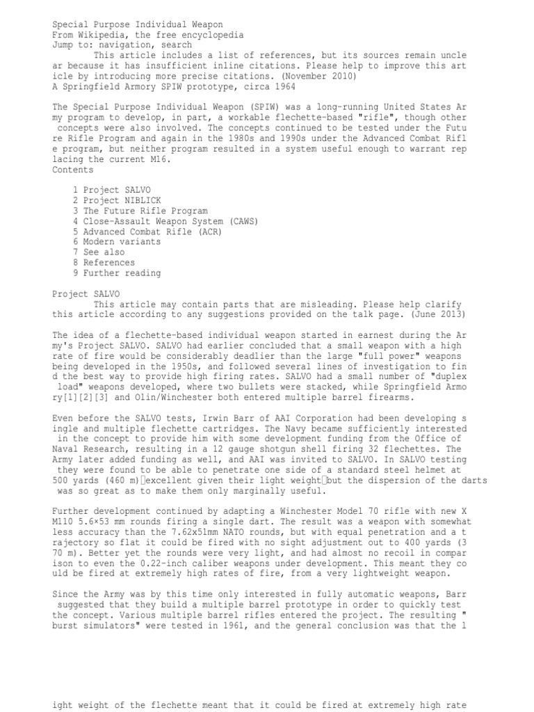 Spiw | PDF | Projectiles | Military Technology