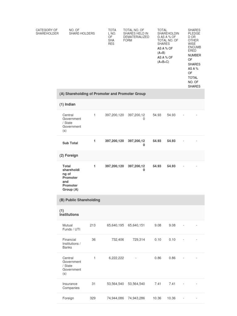 Shareholding Structure Overview | PDF | Business